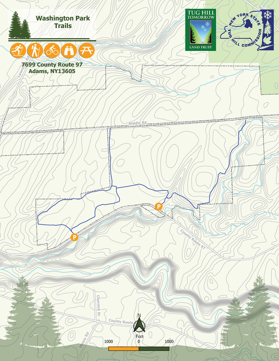 Washington Park Trails Map